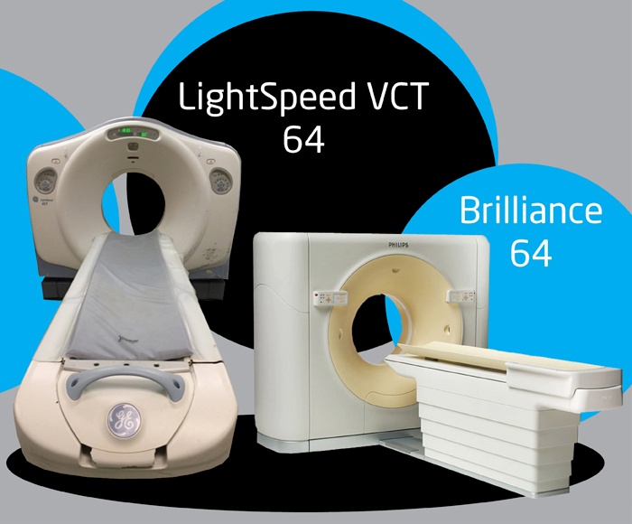Two CT Comparisons: GE Lightspeed VCT 64 vs Philips Brilliance 64